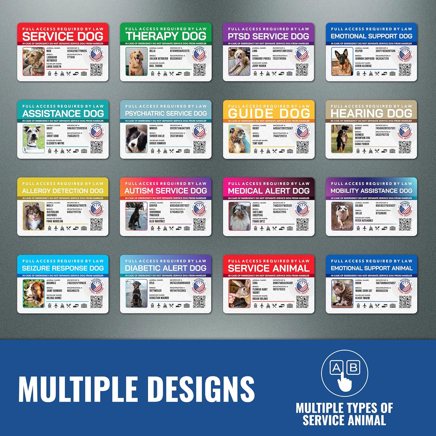 Service Dog Identification Card - BadgeZoo