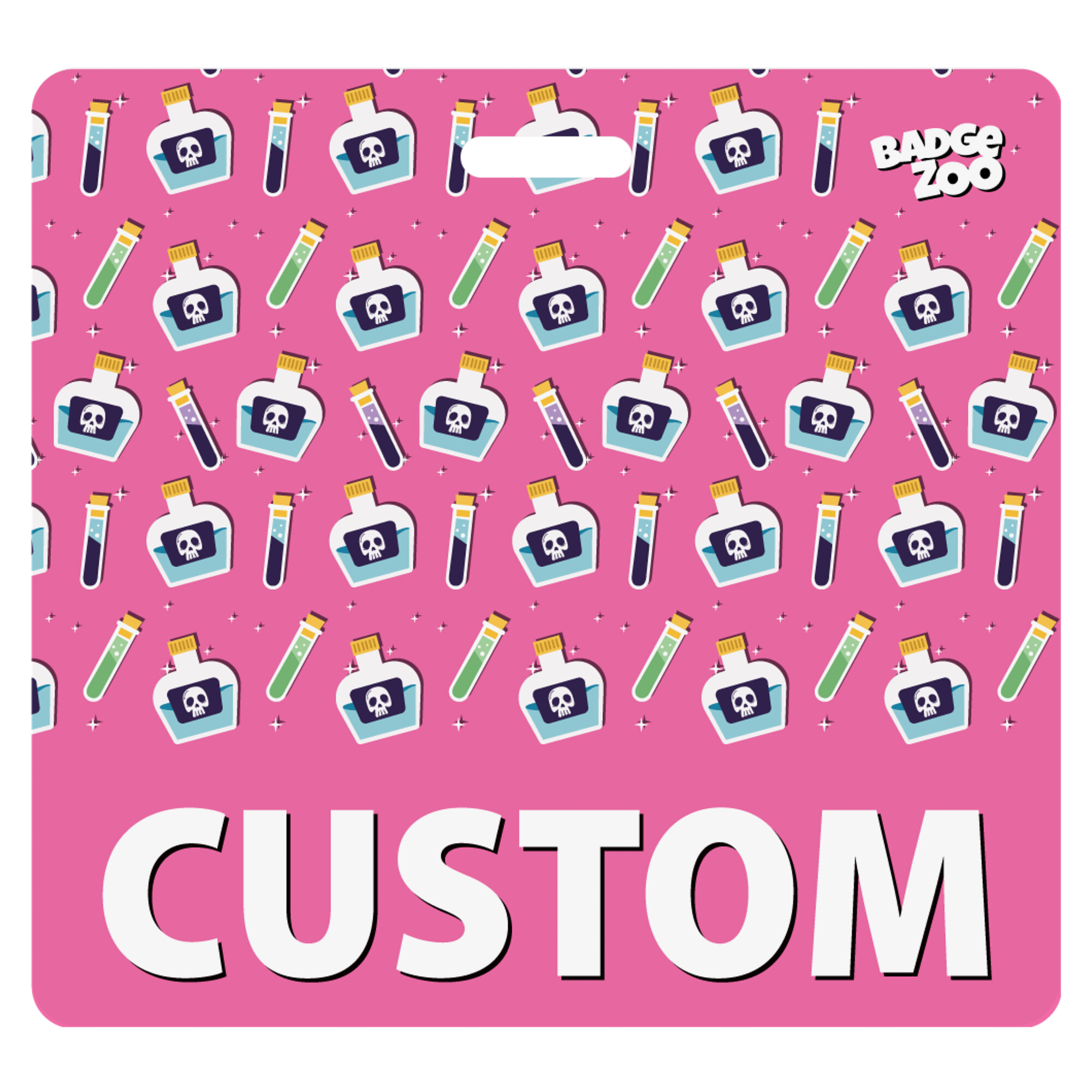 Pink Poison Bottles Badge Buddy - BadgeZoo