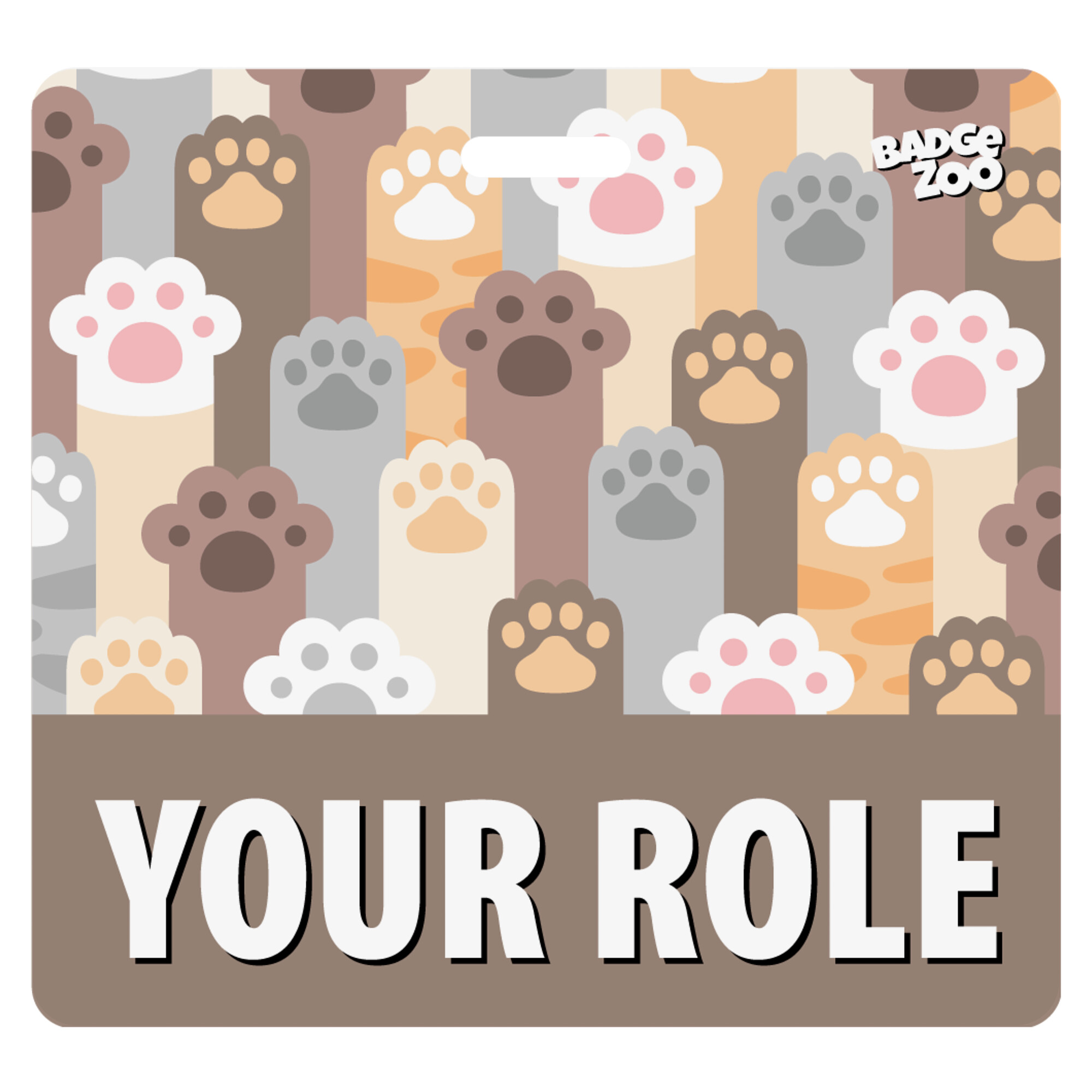Cat Paws Pattern Badge Buddy - BadgeZoo