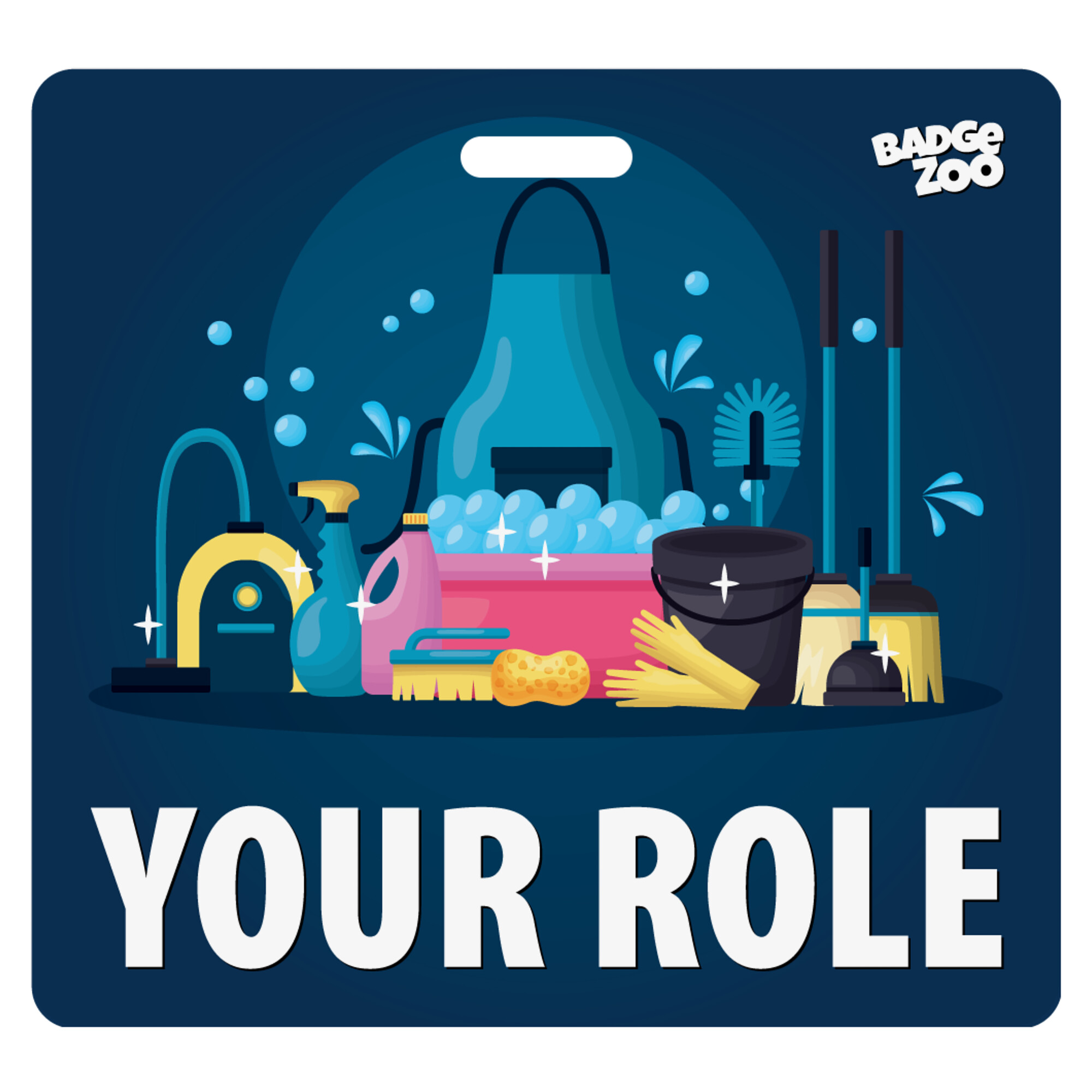 Janitorial Design Badge Buddy - BadgeZoo