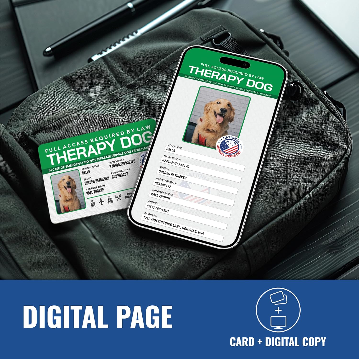 Service Dog Identification Card - BadgeZoo