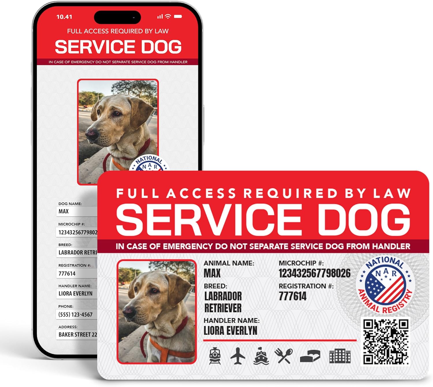 Service Dog Identification Card - BadgeZoo