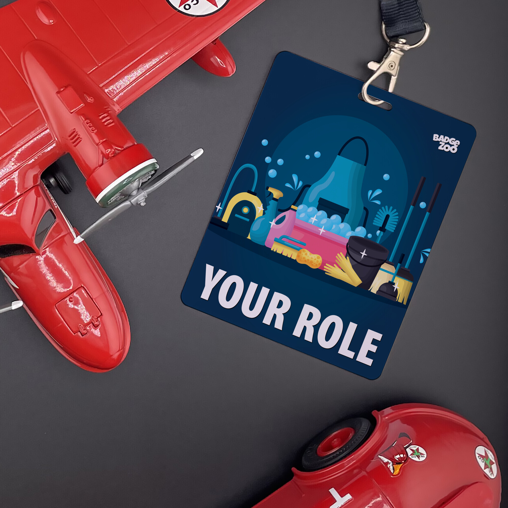 Janitorial Design Badge Buddy - BadgeZoo